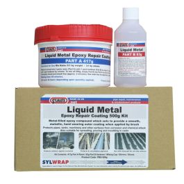 Sylmasta Liquid Metal Epoxy Coating 4 x 500g Kit